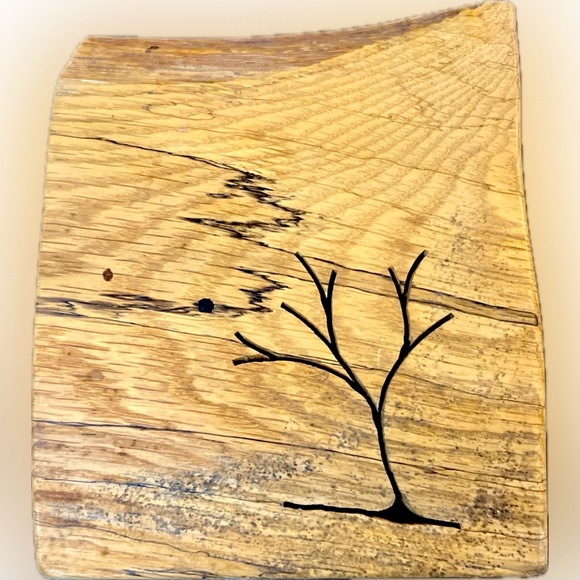 Vintage | Wall Decor | Vintage Carved Wood Tree Wall Plaque Wood Slab ...